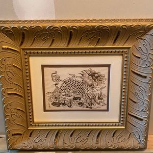 Wall Decor | Elegant Framed Dragon Wall Art | Poshmark